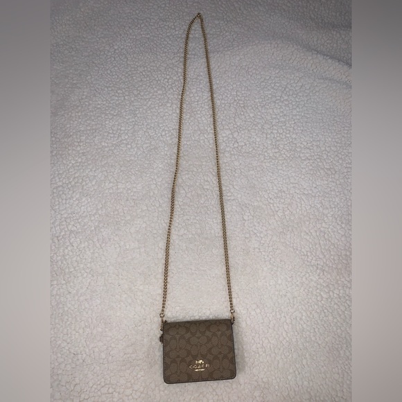 Coach | Bags | Coach Mini Wallet On Chain Micro Signature Canvas | Poshmark